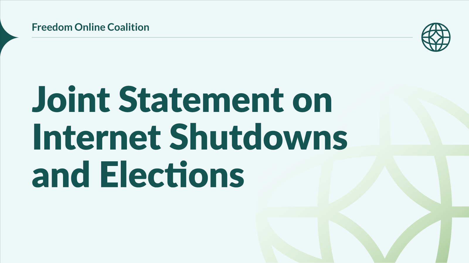 Joint Statement on Internet Shutdowns and Elections - Freedom Online ...